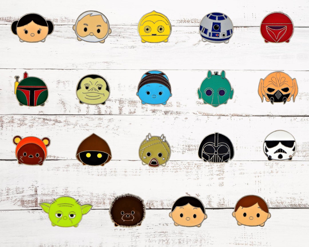 5 Random Star Wars Tsum Tsum Style Characters Disney Park Trading Pin ...