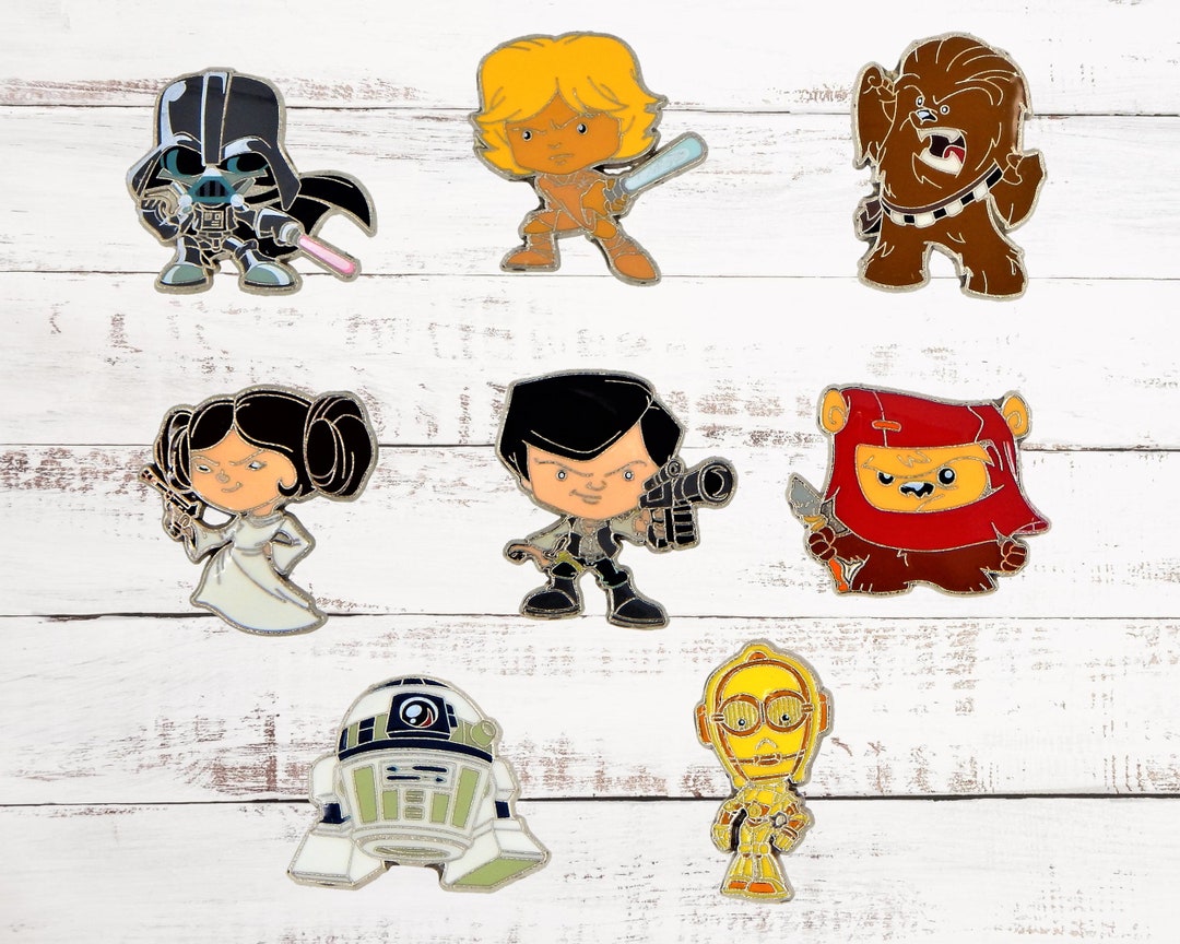 Star Wars cute Authentic Disney Trading Pin Set 8 Total LE Pins Brand ...