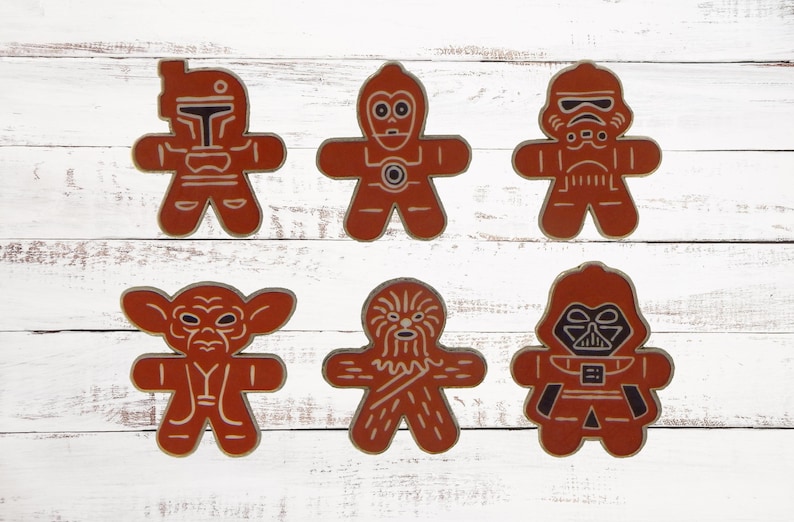 Disney Pins Star Wars Gingerbread Men Collection Trading Park 6 Pin Set ...