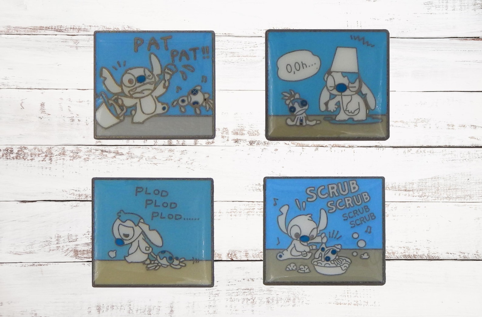 Disney Pins Stitch & Scrump 4 Comic Strip Themed Trading Park Pin Set ...