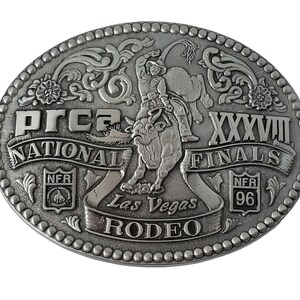 1996 NFR Rodeo Belt Buckle Charlie Sampson PRCA Las Vegas Award Design ...