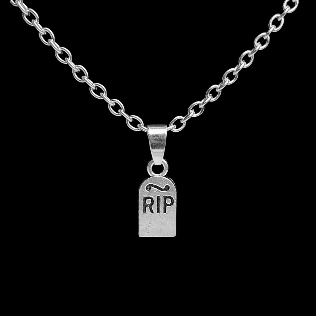 RIP Gravestone Necklace | Gothic & Macabre Jewellery - Etsy