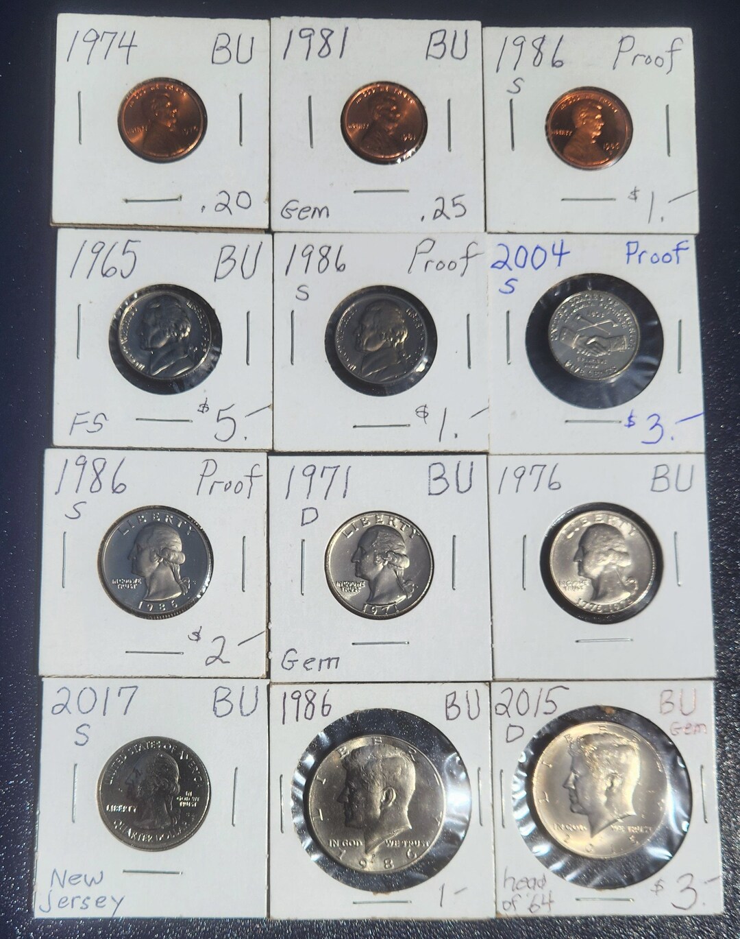 1965 to 2017 Proof and BU Coins, 12 Different ALL High Grade. - Etsy