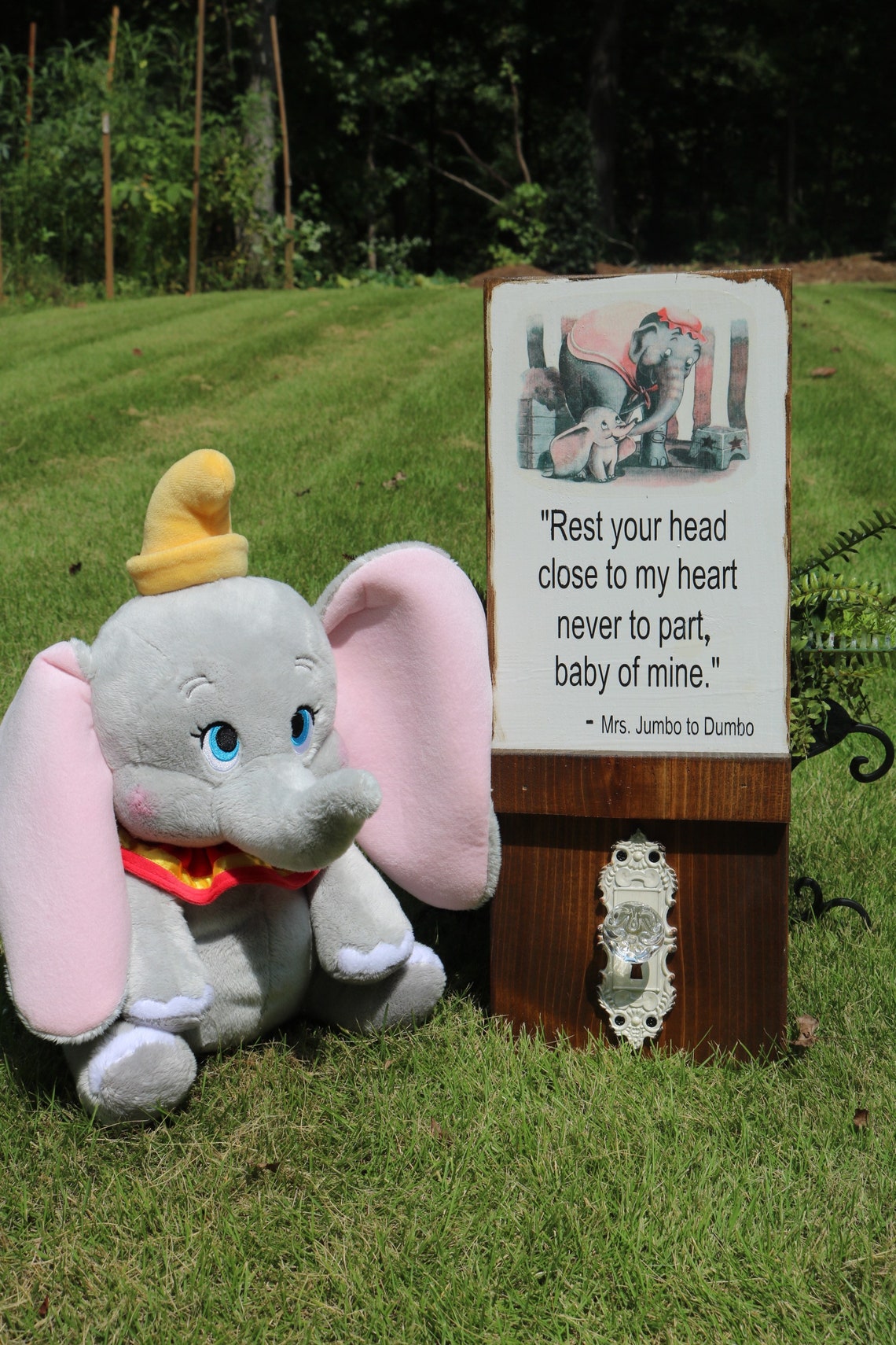 Vintage Dumbo Nursery Diaper Bag Holder or Coat Rack Nursery - Etsy