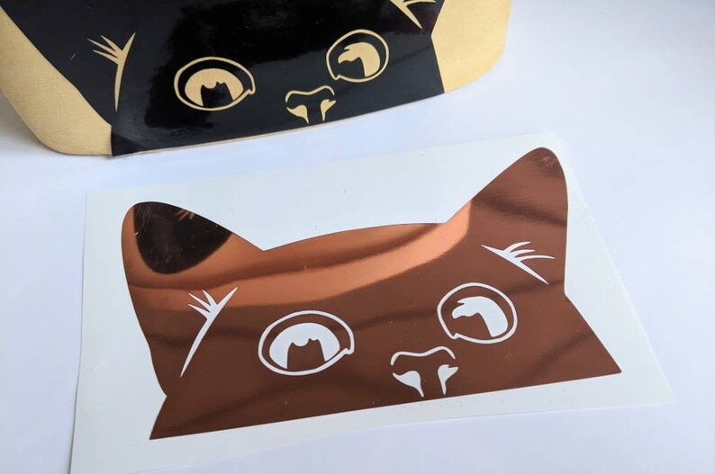 Peeking Cat Decal, Vinyl Cat Stickers, Cat Decals for Car, Cat Decals ...