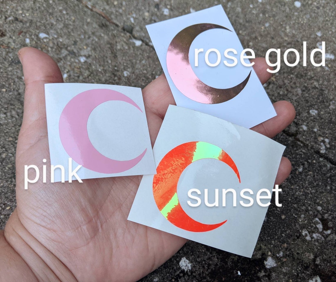 Crescent Moon Vinyl Stickers Moon Stickers Sticker Bundle - Etsy
