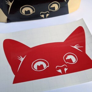 Peeking Cat Decal, Vinyl Cat Stickers, Cat Decals for Car, Cat Decals ...