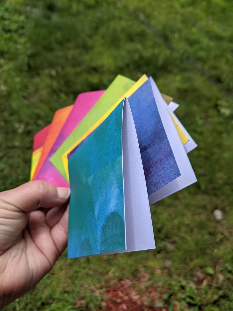 Rainbow Blank Card Set, Boho RSVP Cards, Watercolor Cards, Brightly ...