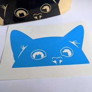 Peeking Cat Decal, Vinyl Cat Stickers, Cat Decals for Car, Cat Decals ...