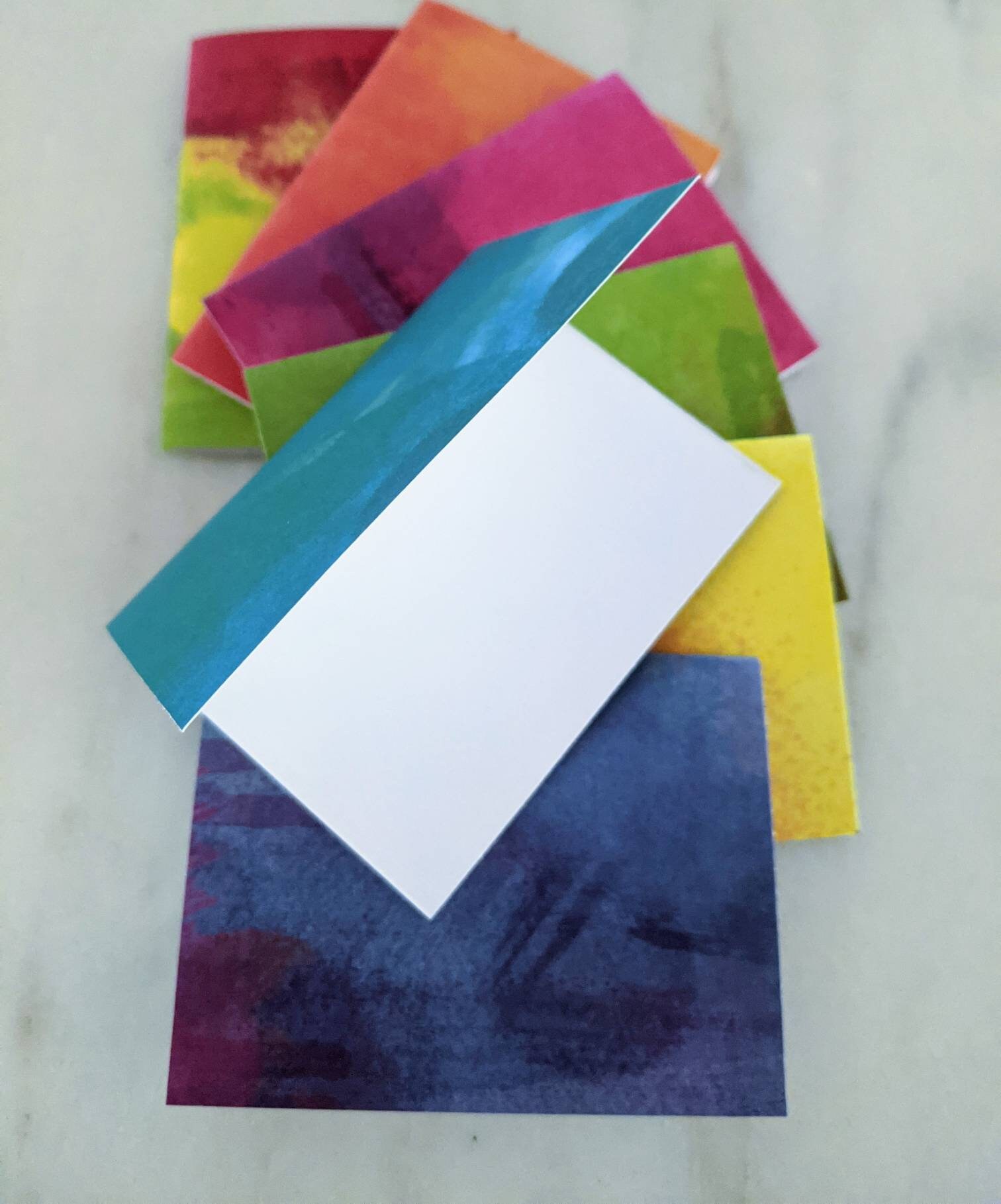 Rainbow Blank Card Set, Boho RSVP Cards, Watercolor Cards, Brightly ...