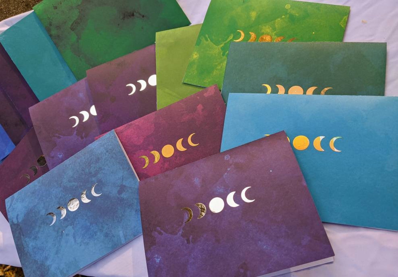 Rainbow Moon Stationery Letter Writing Set Moon Phase Cards | Etsy