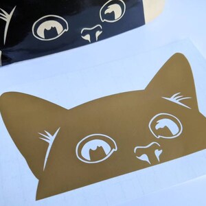 Peeking Cat Decal, Vinyl Cat Stickers, Cat Decals for Car, Cat Decals ...