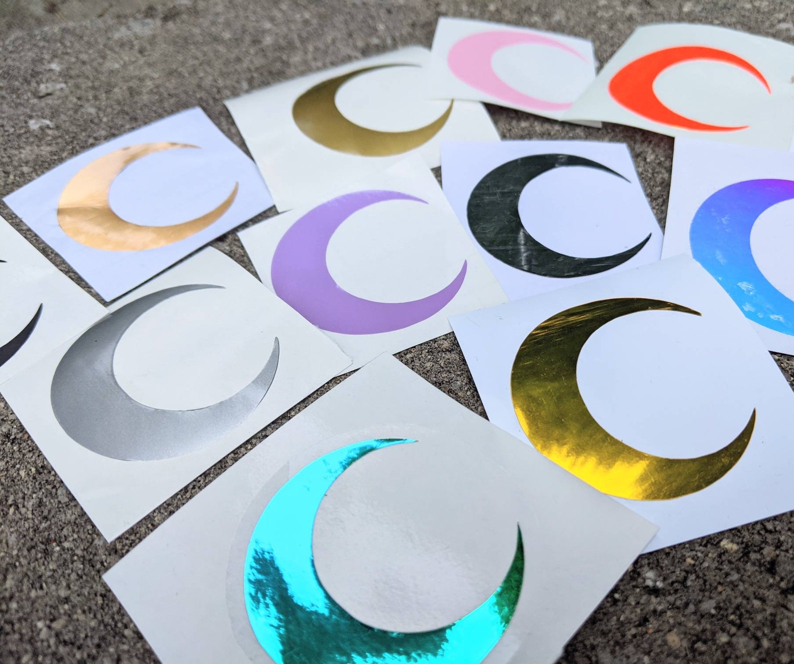 Crescent Moon Vinyl Stickers Moon Stickers Sticker Bundle - Etsy