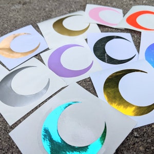 Crescent Moon Vinyl Stickers, Moon Stickers, Sticker Bundle, Moon ...