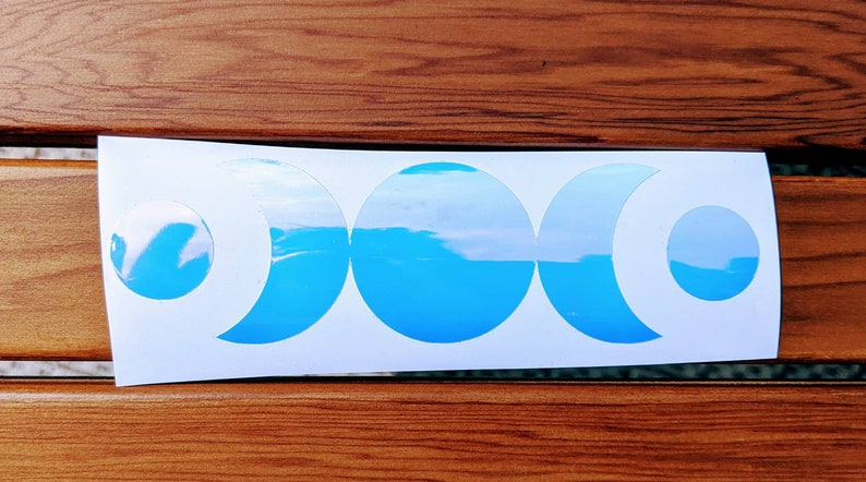 Opalescent Moon Decal Moon Phase Sticker Moon Bumper Sticker - Etsy