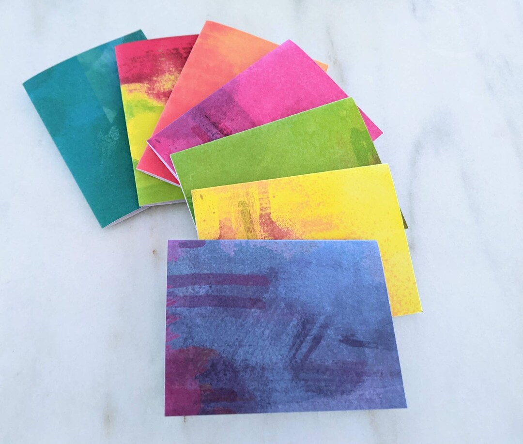 Rainbow Blank Card Set, Boho RSVP Cards, Watercolor Cards, Brightly ...