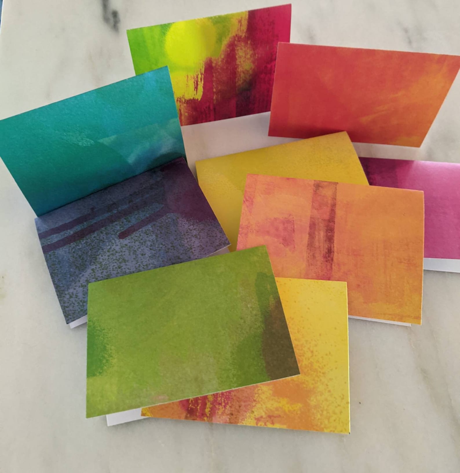 Rainbow Blank Card Set, Boho RSVP Cards, Watercolor Cards, Brightly ...