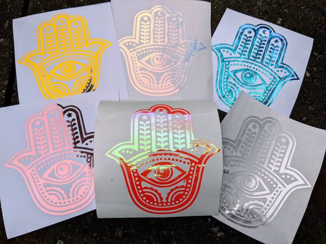 Hamsa Evil Eye Lucky Hand of Fatima Stickers Vinyl Bumper Stickers for ...