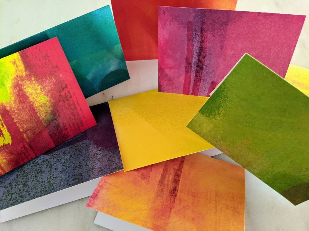 Rainbow Blank Card Set, Boho RSVP Cards, Watercolor Cards, Brightly ...