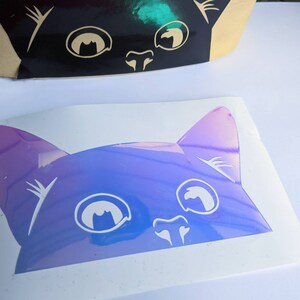 Peeking Cat Decal, Vinyl Cat Stickers, Cat Decals for Car, Cat Decals ...