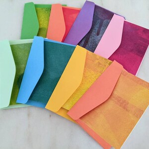 Rainbow Blank Card Set, Boho RSVP Cards, Watercolor Cards, Brightly ...