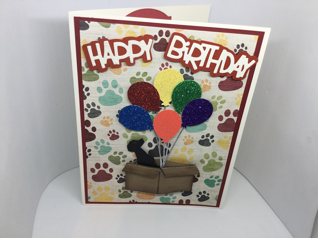 Birthday Balloons With a Black Lab - Etsy