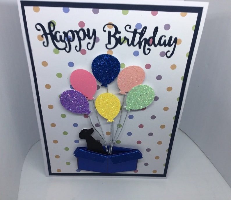 Birthday Balloons With a Black Lab - Etsy