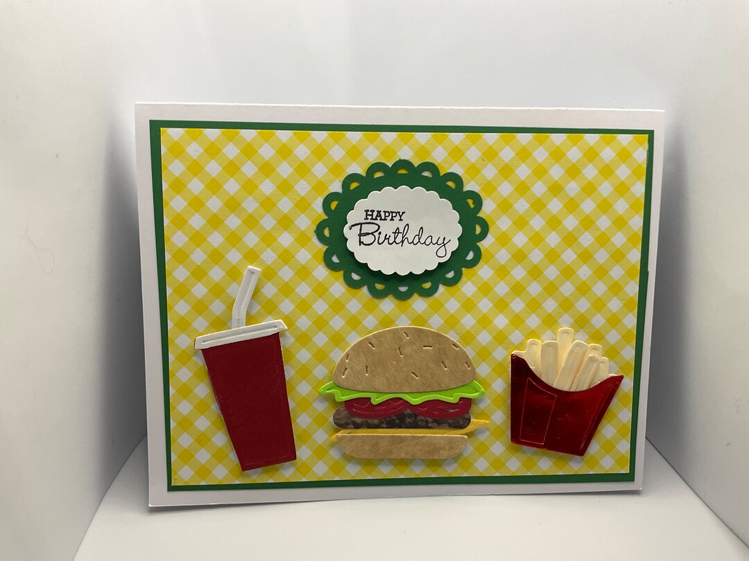 Burger and Fries for Your Birthday - Etsy