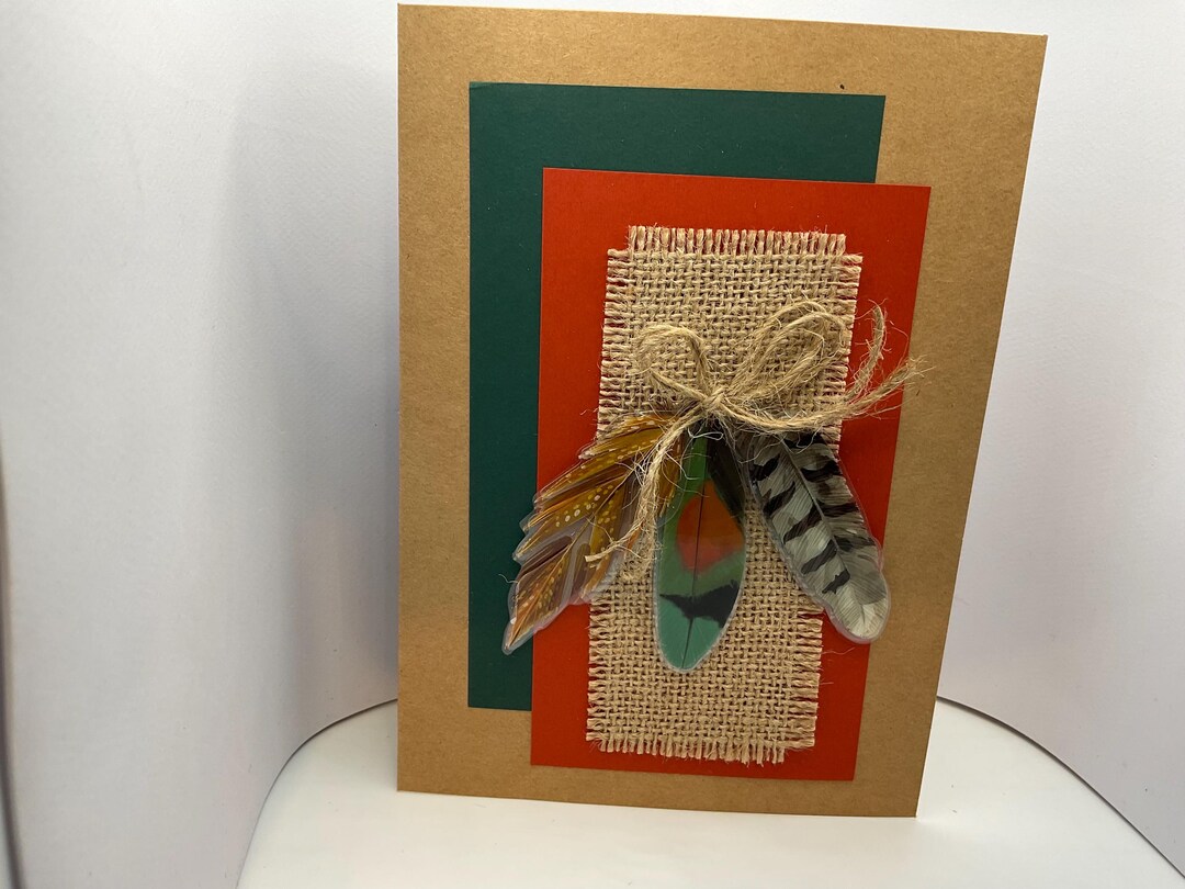 Sympathy Card With Feathers - Etsy