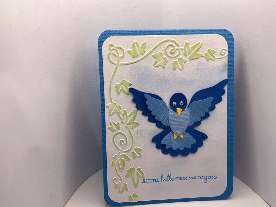 Blue Bird Wishes You Happy Birthday - Etsy