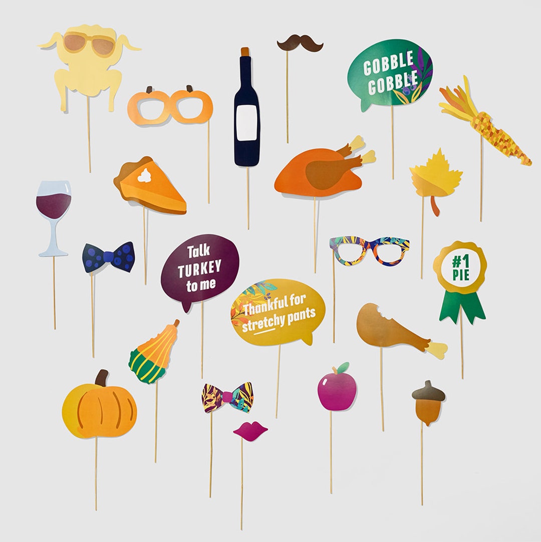 Thanksgiving Photo Props Turkey Day Props Set of 22 - Etsy