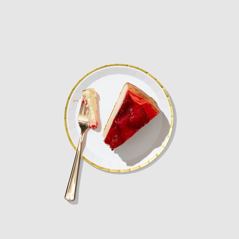 White and Gold Classic Small Plates 10 per Pack - Etsy