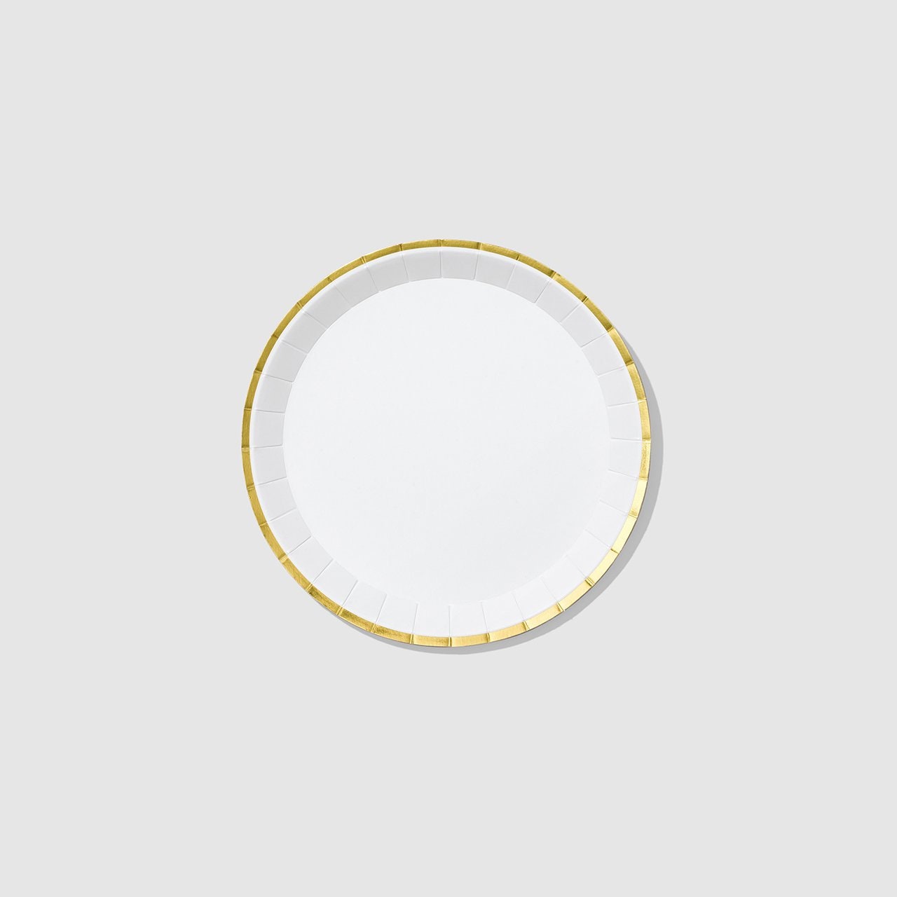 White and Gold Classic Small Plates 10 per Pack - Etsy