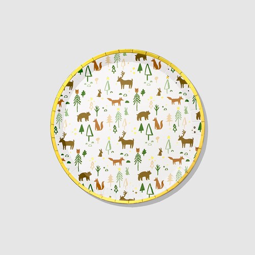 Enchanted Forest Large Plates Set of 10 Paper Baby - Etsy