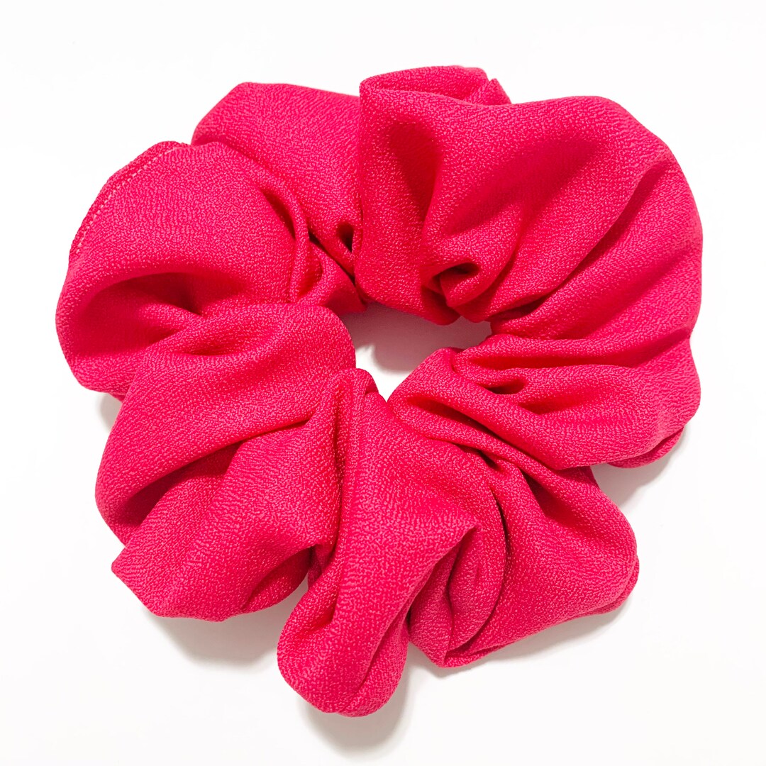 Fuchsia Oversized Scrunchie Neon Pink-hot Pink Oversized Scrunchie-pink ...