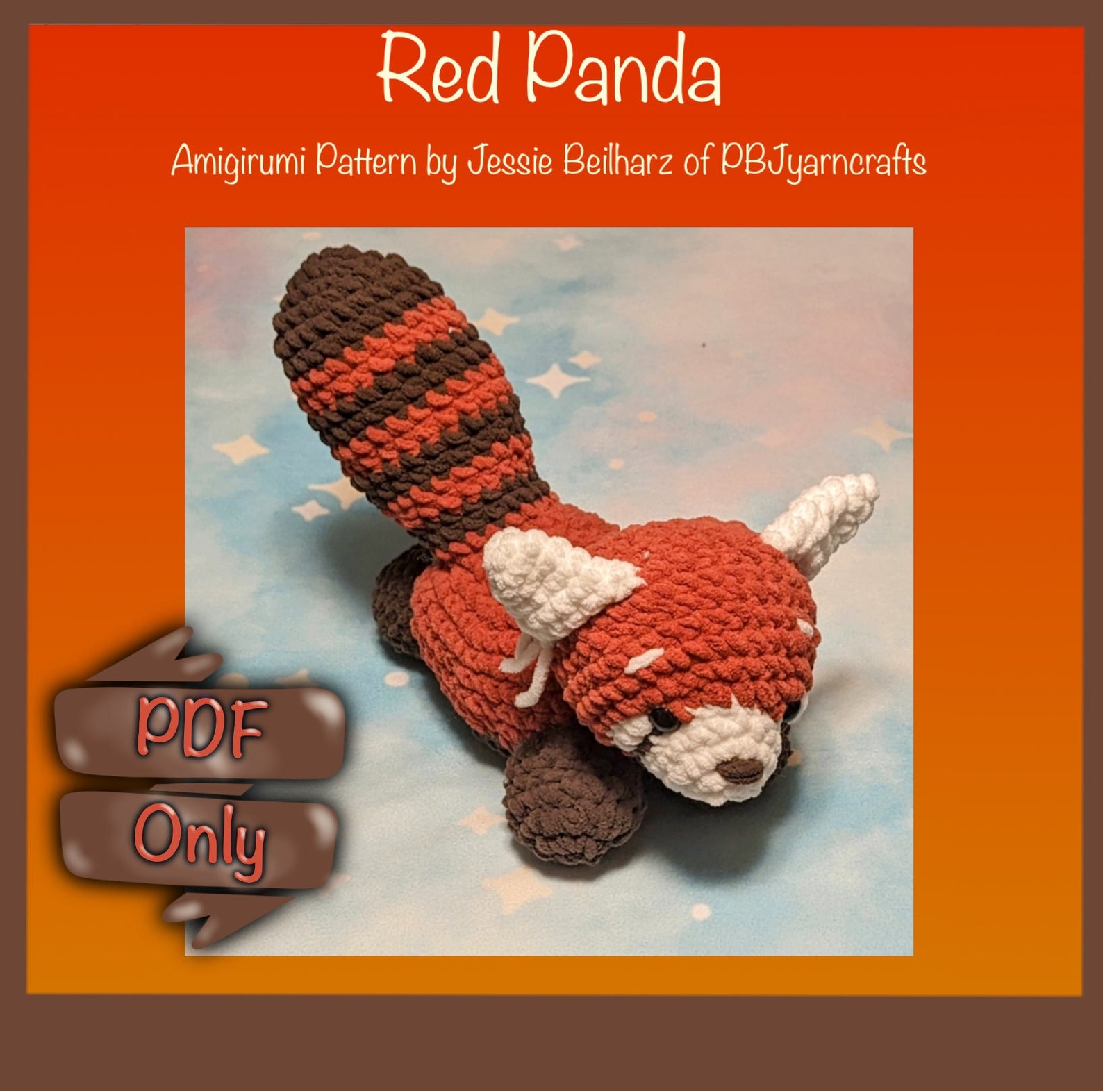 Red Panda PDF PATTERN - Etsy