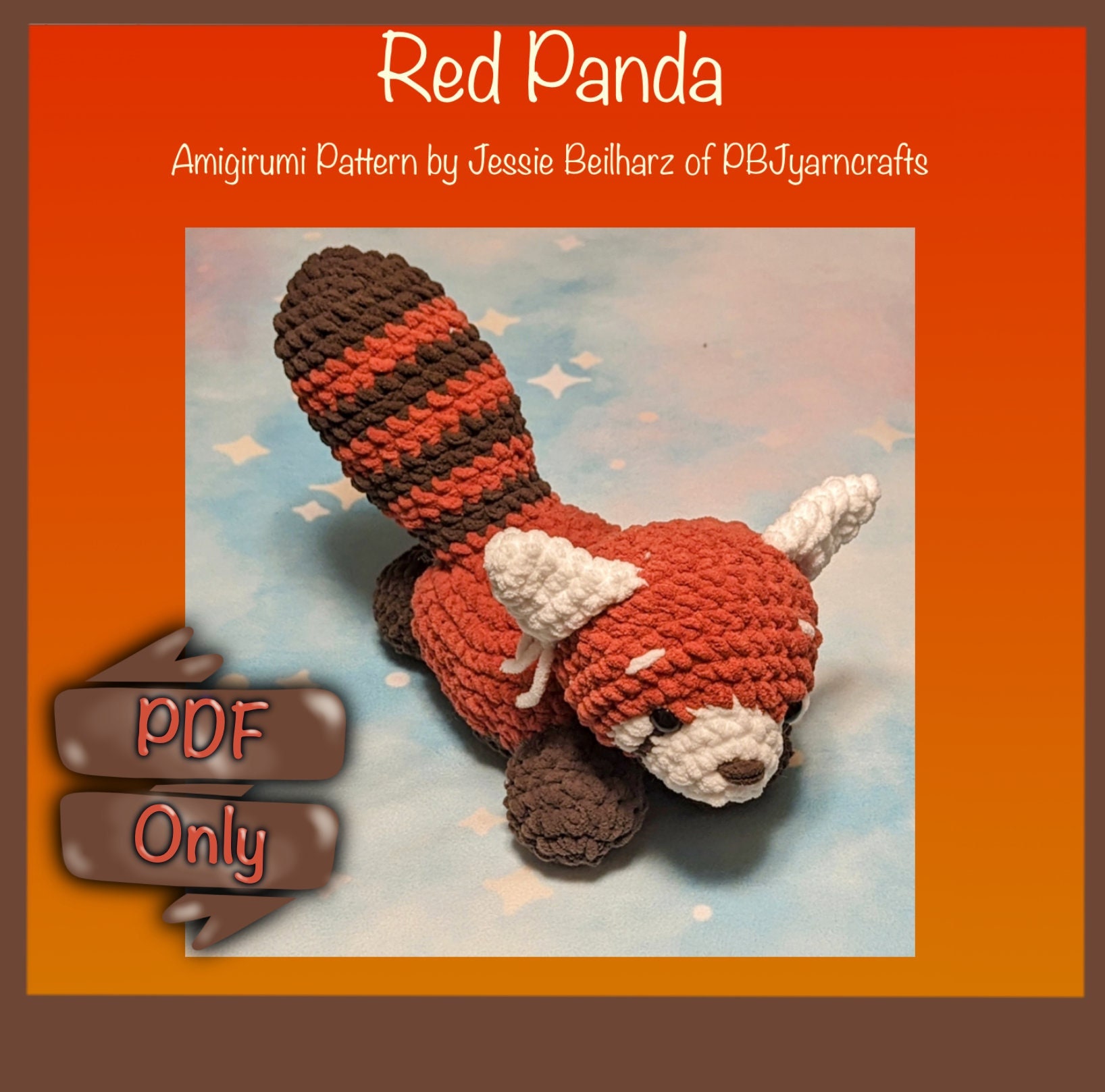 Red Panda PDF PATTERN - Etsy