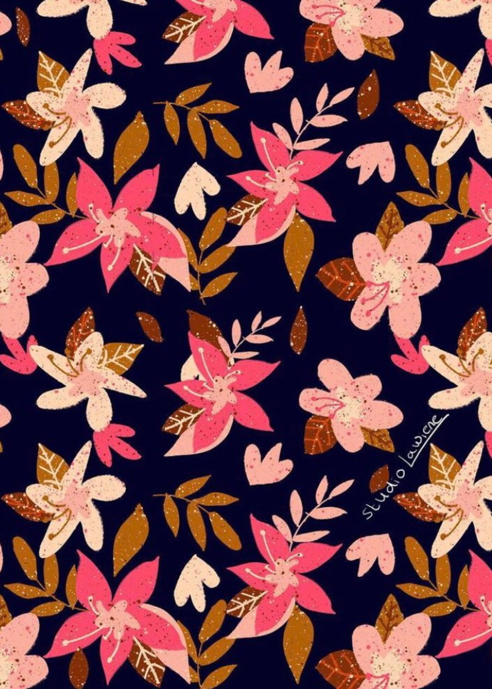 Happy Flower Pattern Greetingcard-postcard-postcard-small - Etsy