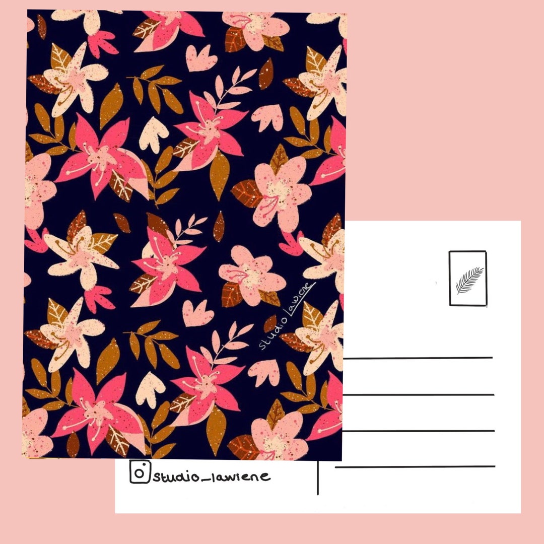 Happy Flower Pattern Greetingcard-postcard-postcard-small Gift ...