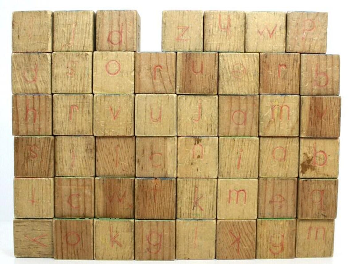 Sesame Street, Alphabet, Picture Blocks, Building Blocks - Etsy