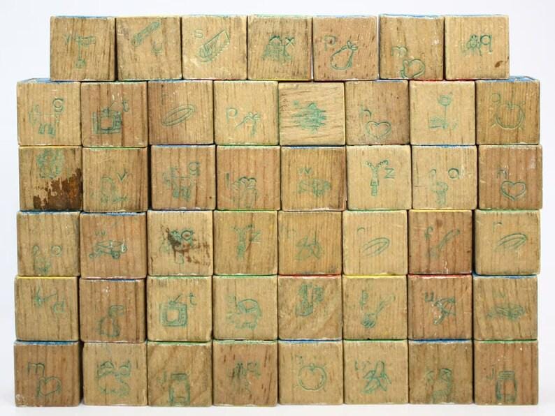 Sesame Street, Alphabet, Picture Blocks, Building Blocks - Etsy