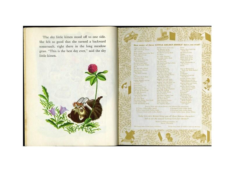 The Shy Little Kitten, Little Golden Book - Etsy