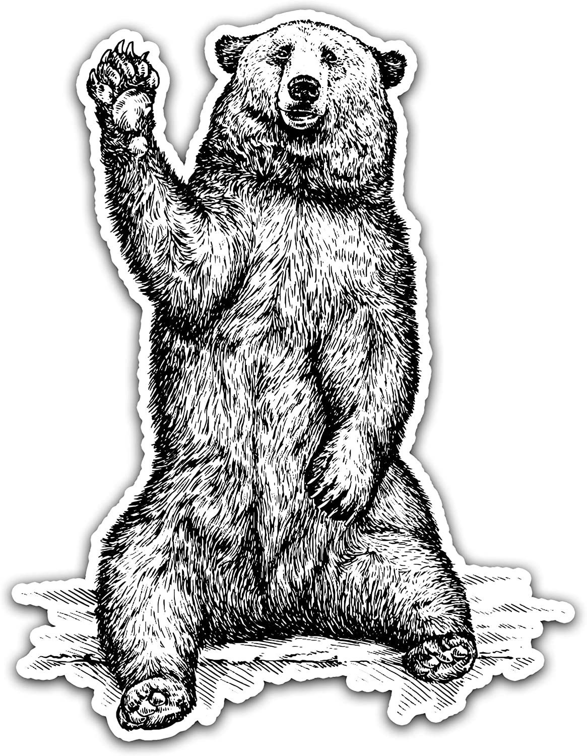 Waving Bear Hi Five Bear Adventure Decal Bear Bumper Sticker - Etsy