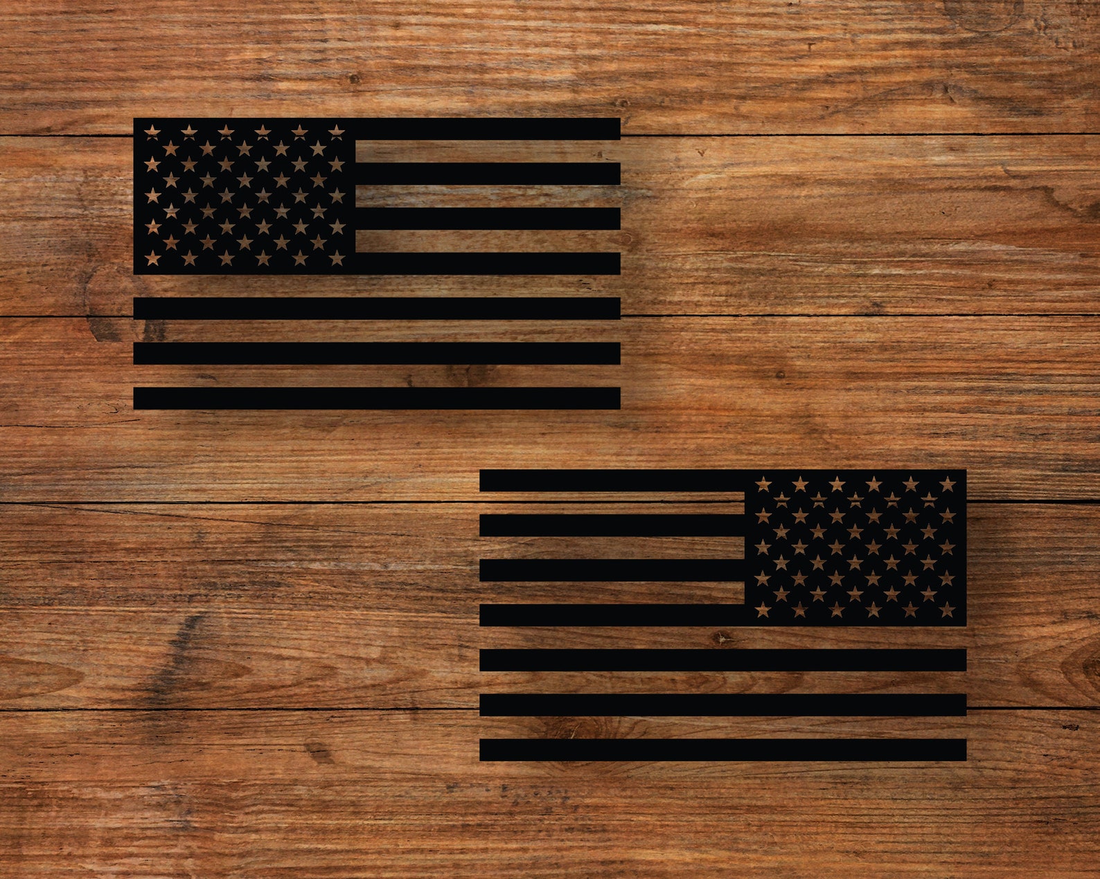 American Flag Decal Vinyl Die Cut US Flag Bumper Sticker pair - Etsy