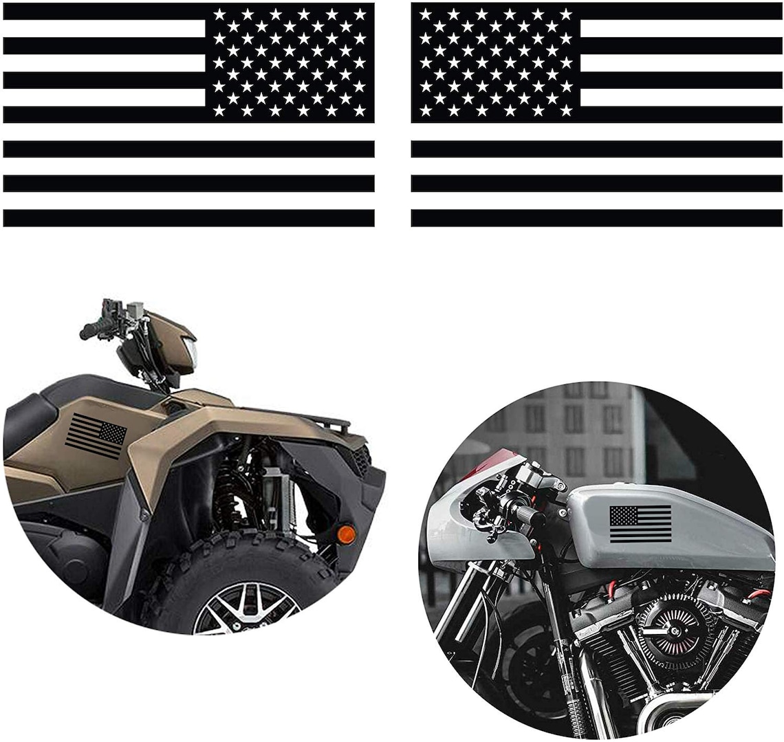 American Flag Decal Vinyl Die Cut US Flag Bumper Sticker pair | Etsy