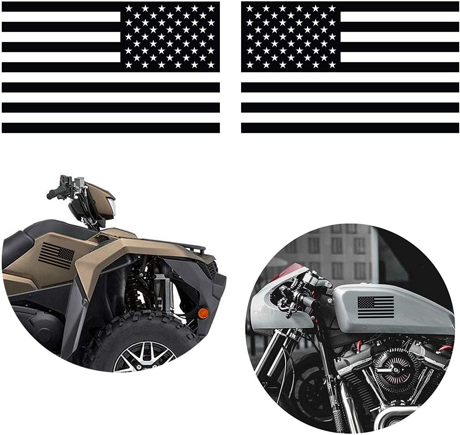 American Flag Decal Vinyl Die Cut US Flag Bumper Sticker pair | Etsy