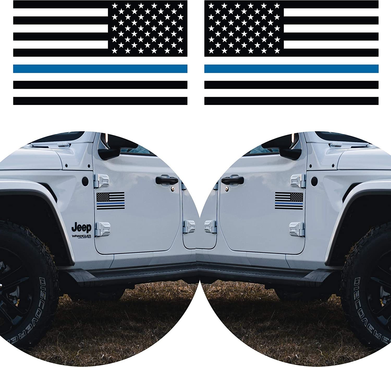 Thin Blue Line American Flag Decal, Police Support Bumper Sticker (1 ...