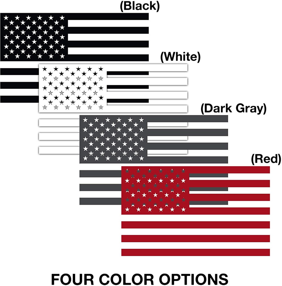 American Flag Decal Vinyl Die Cut US Flag Bumper Sticker pair - Etsy