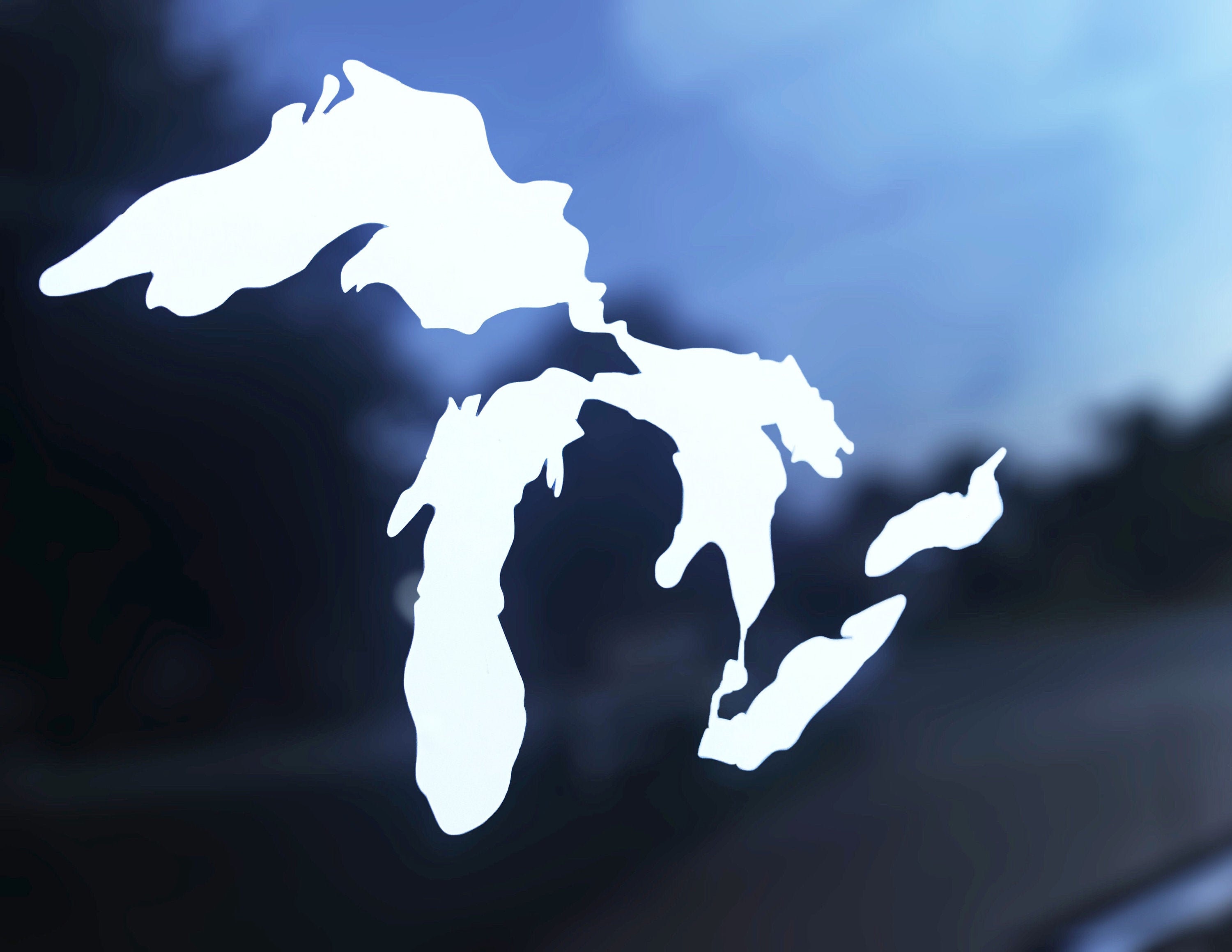 Great Lakes Michigan Sticker Car Decal Bumper Sticker free Shipping - Etsy