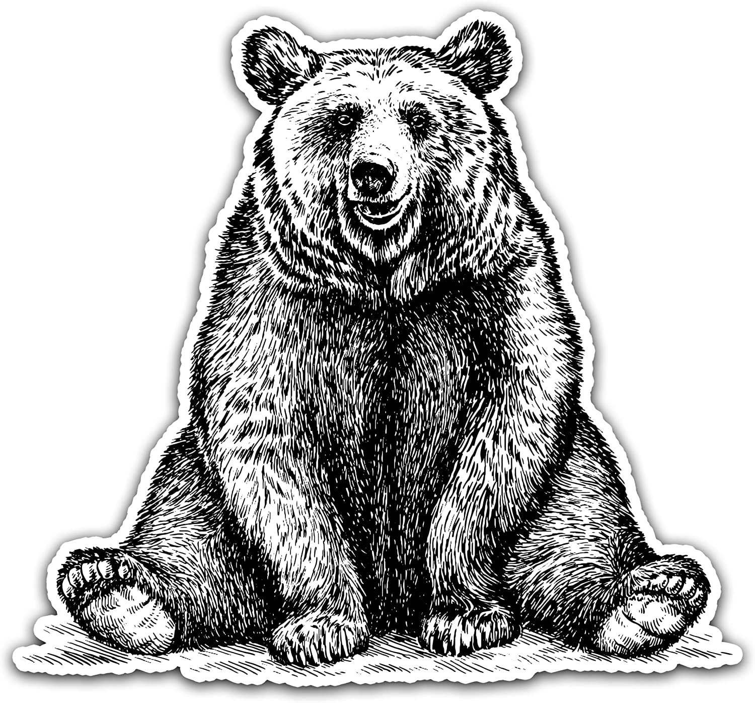 Waving Bear Hi Five Bear Adventure Decal Bear Bumper Sticker (three ...